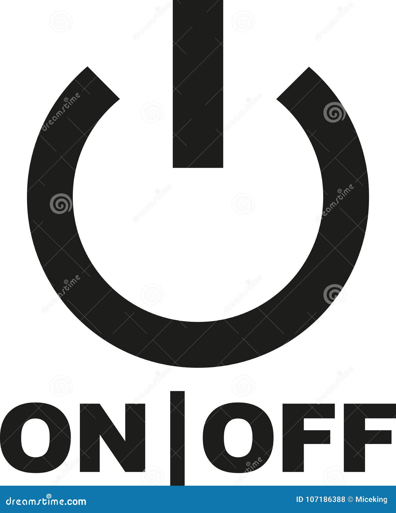Power Button with on and Off Sign Stock Vector - Illustration of vector ...