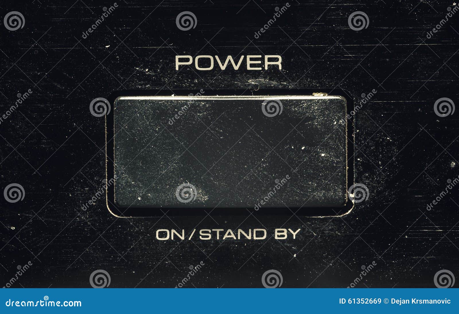 Power Button on an Old Amplifier Stock Image - Image of entertaining ...