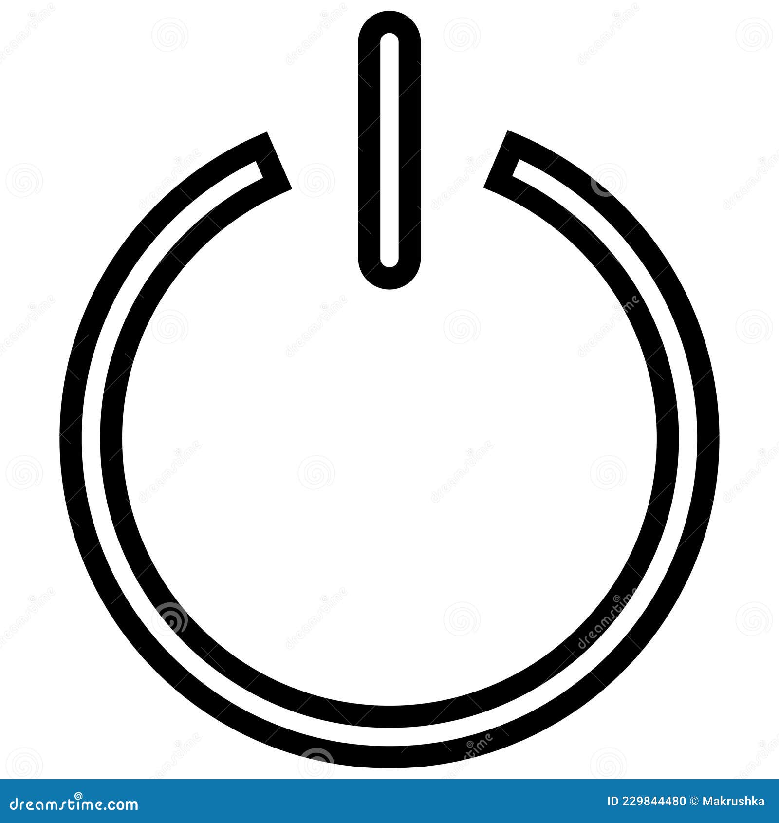 Power Button. Outline Power on and Off. Shut Down Sign Stock Photo ...
