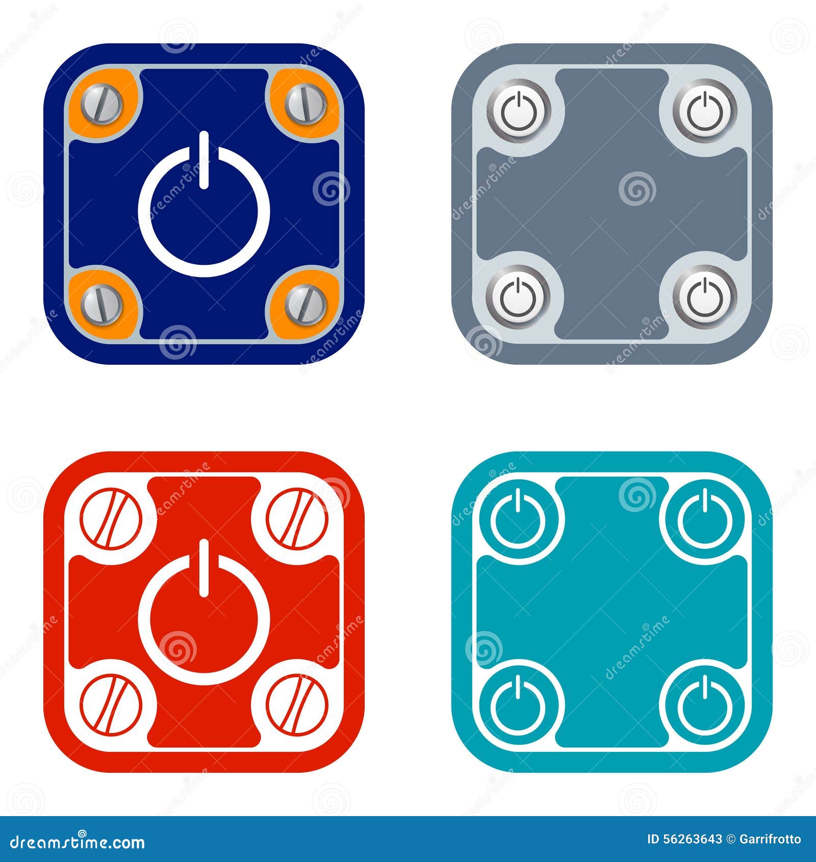 Power button stock vector. Illustration of design, modern - 56263643