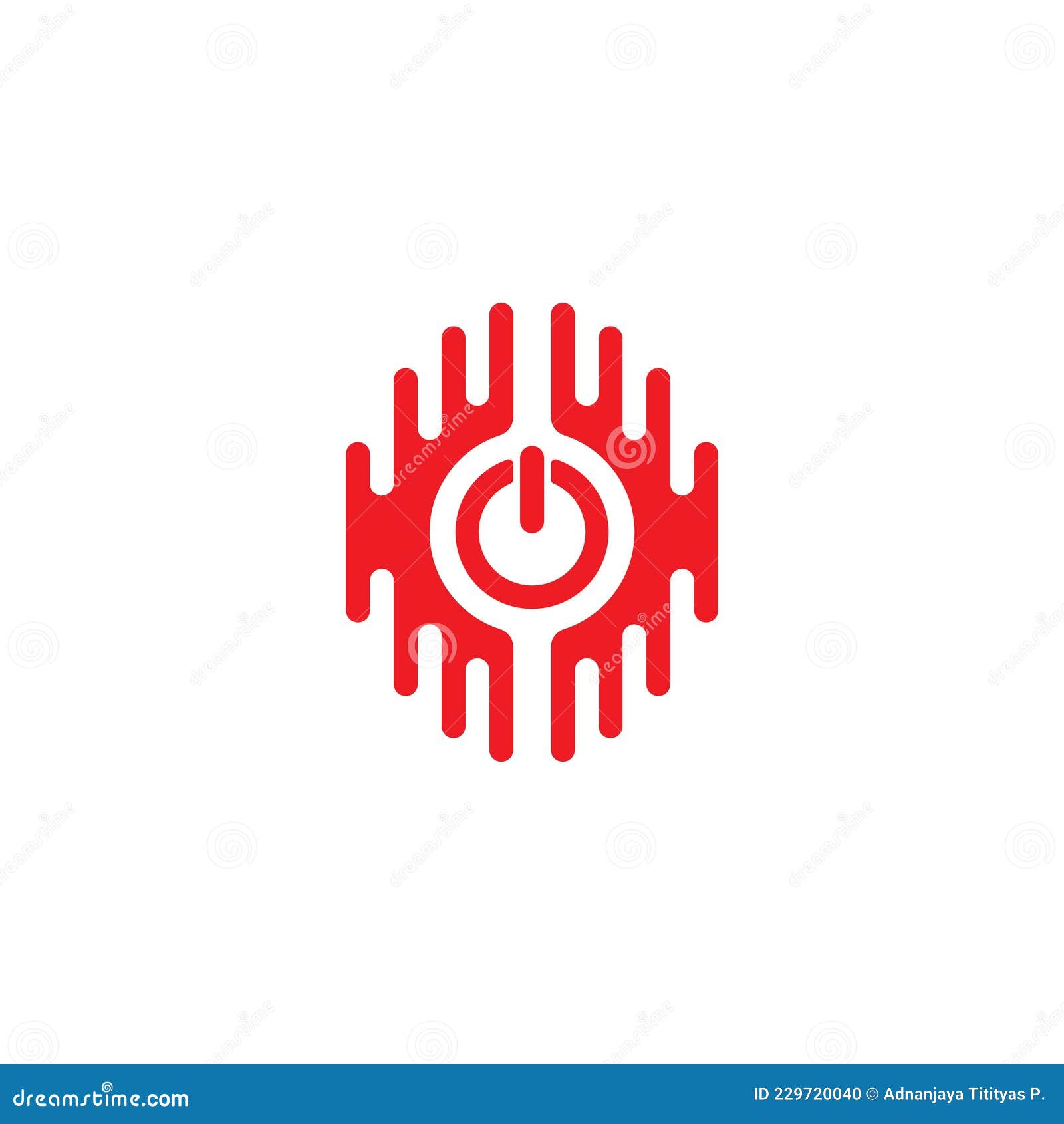 Power Button Stripes Geometric Abstract Symbol Logo Vector Stock ...