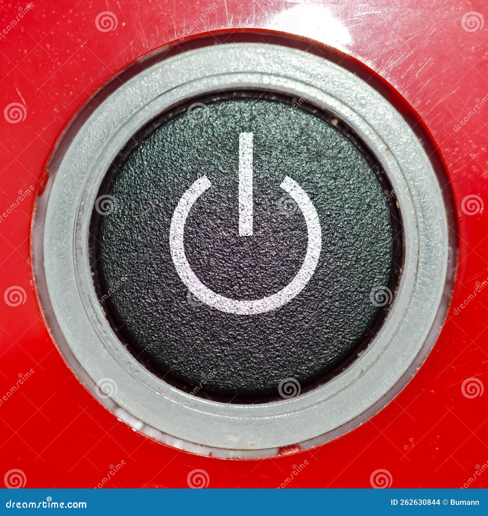 Power Button, Switch on an Electrical Device, with Standby Symbol Stock ...