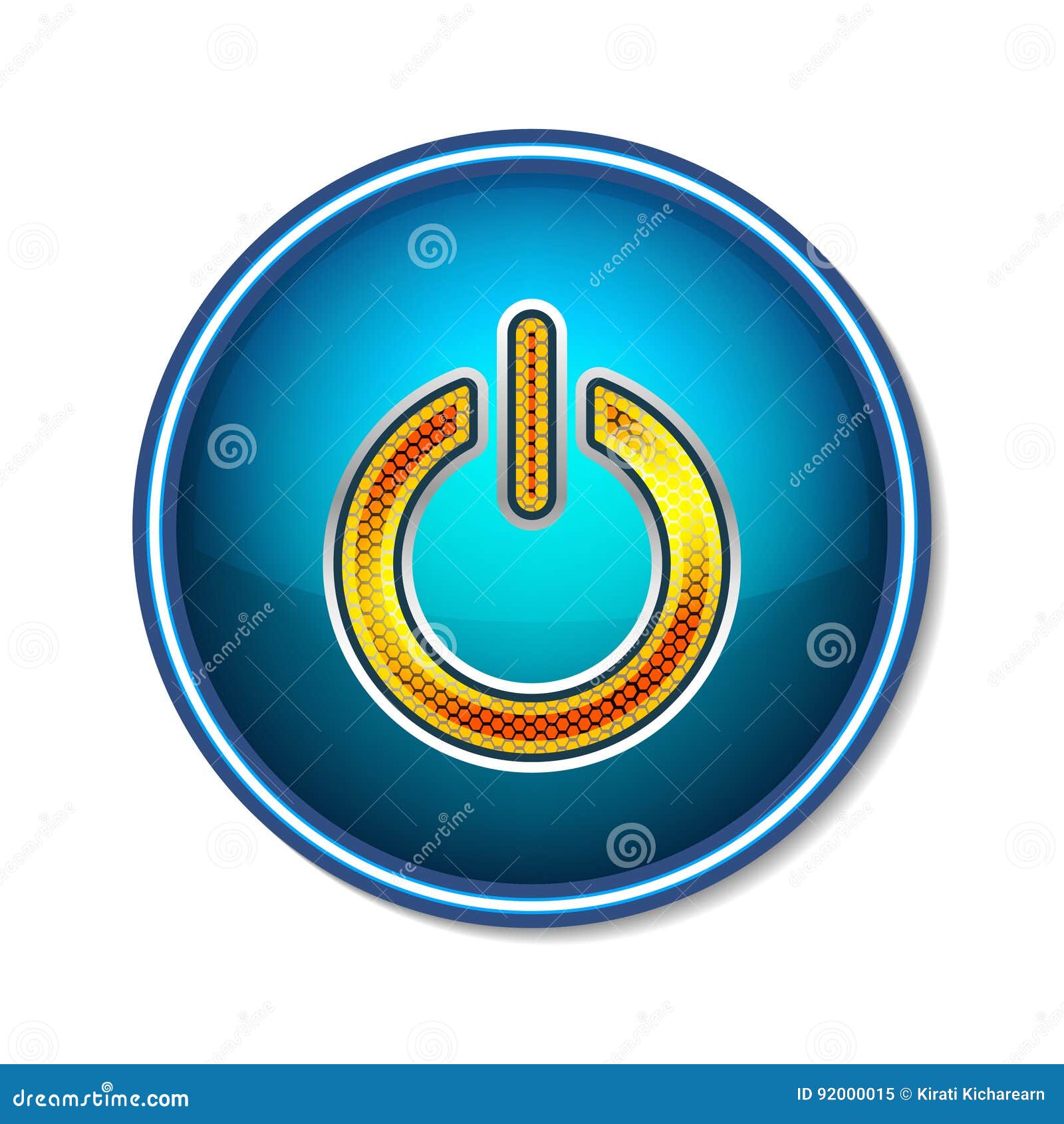 Power Button Symbol Icon Technology Vector Stock Vector - Illustration ...