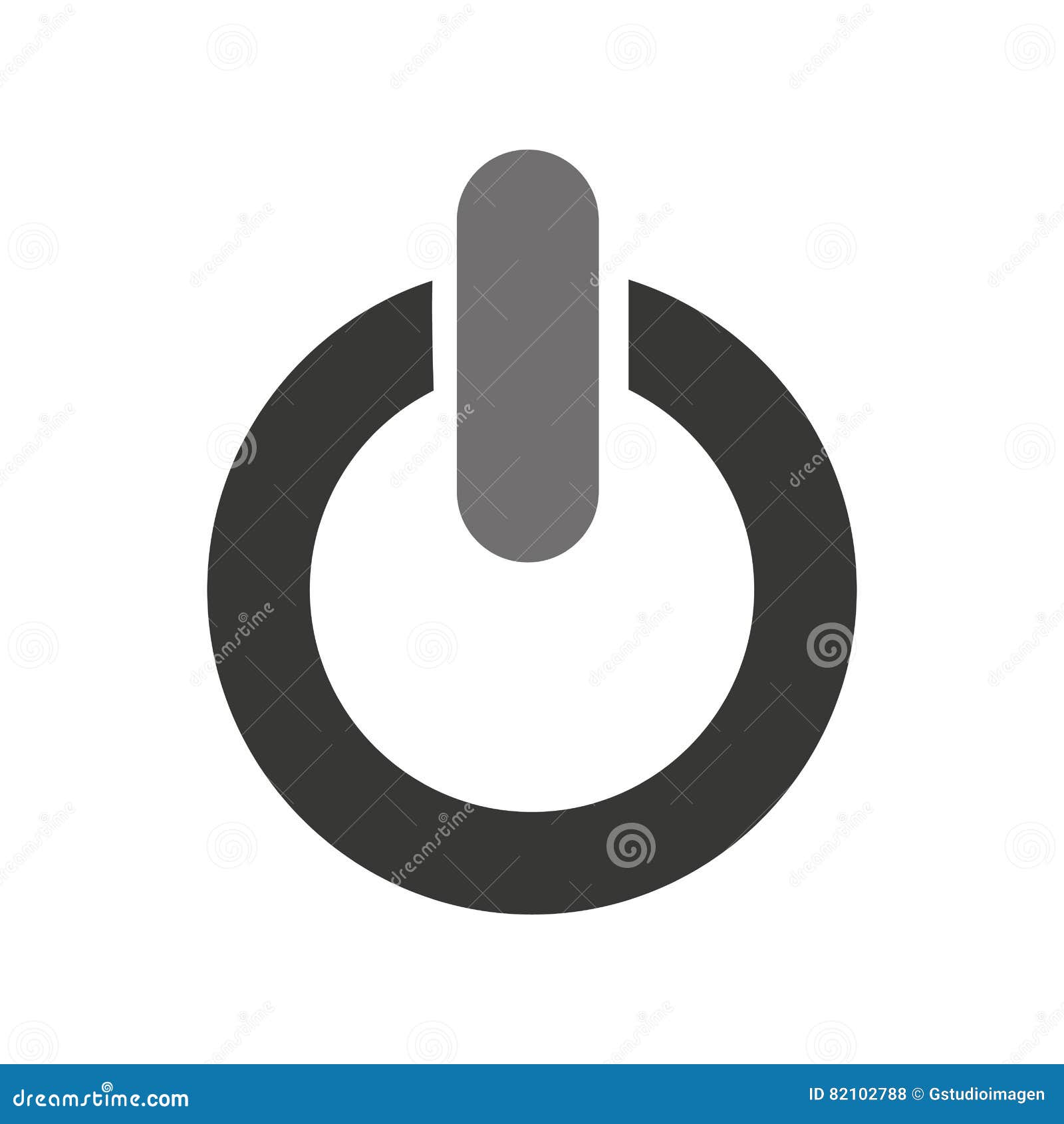 Power Button Symbol Isolated Icon Stock Illustration - Illustration of ...