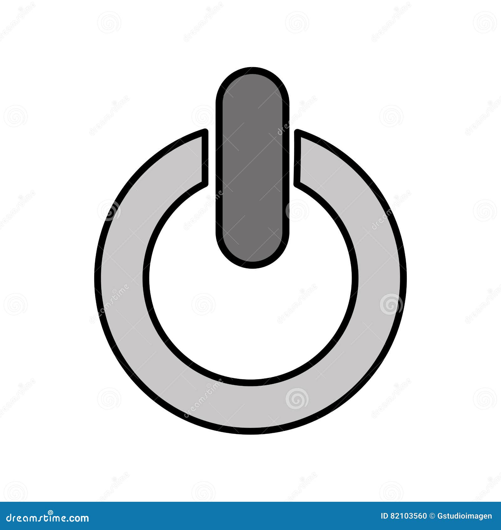 Power Button Symbol Isolated Icon Stock Illustration - Illustration of ...