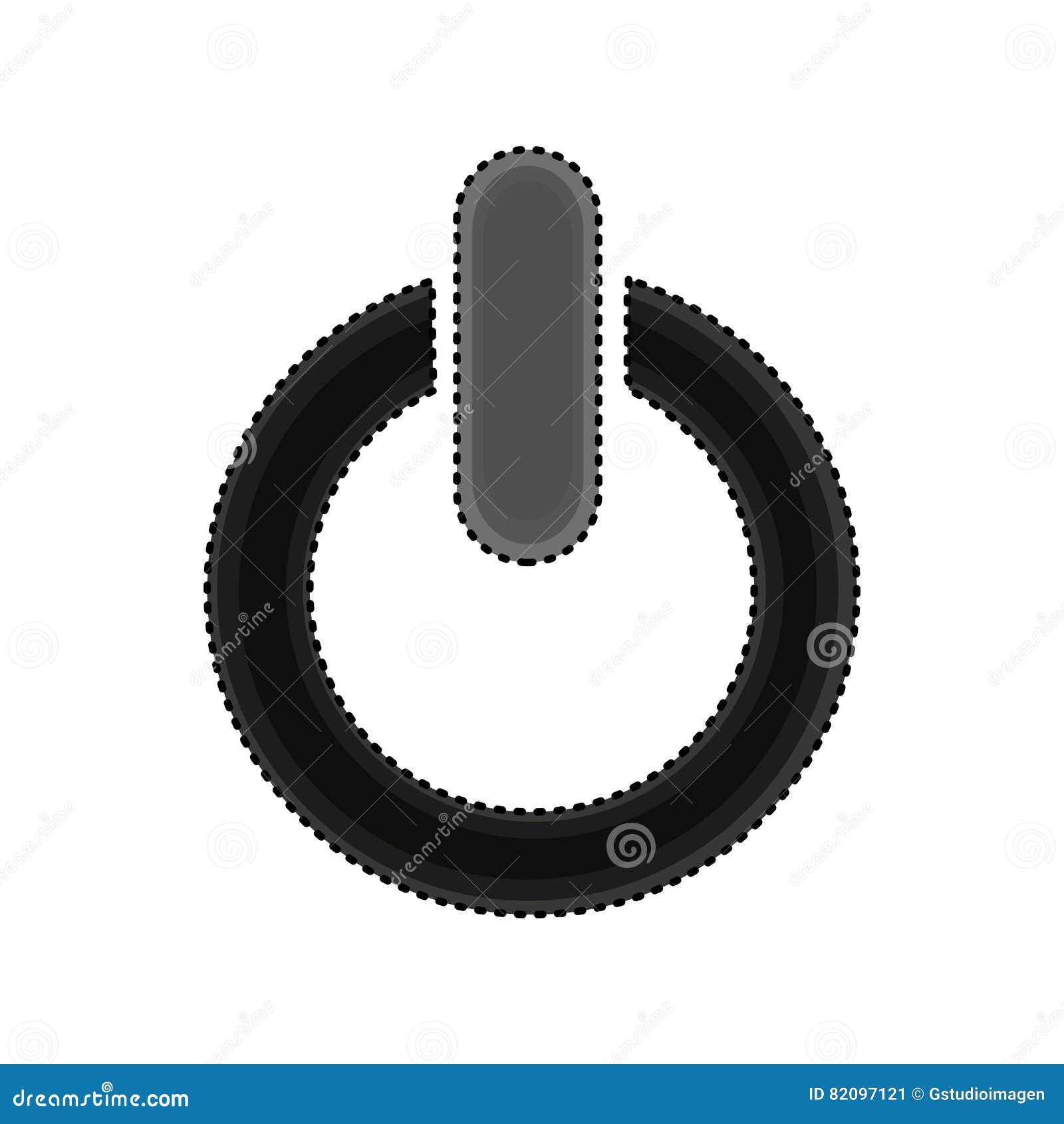 Power Button Symbol Isolated Icon Stock Vector - Illustration of start ...