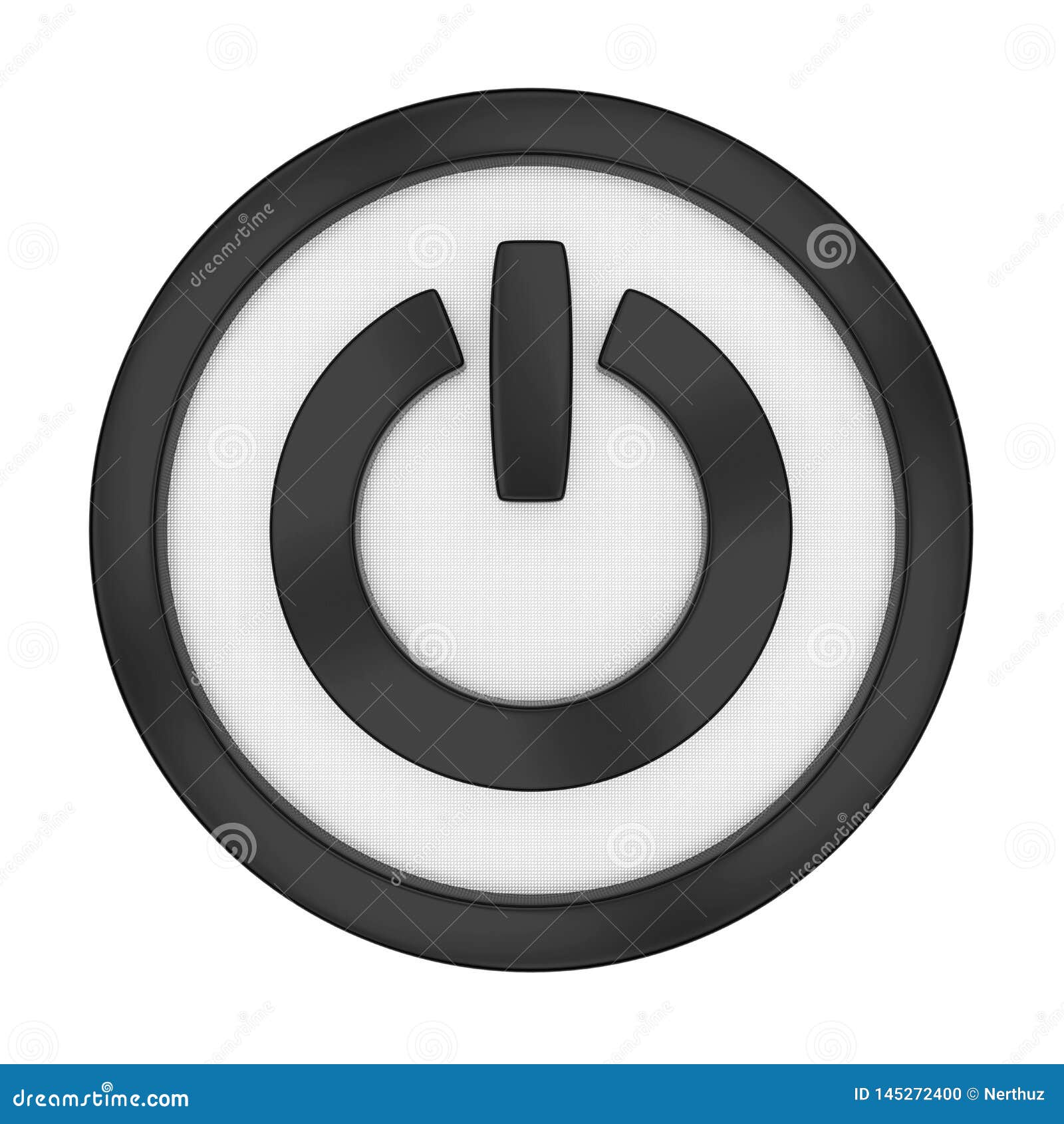 Power Button Symbol Isolated Stock Illustration - Illustration of white ...