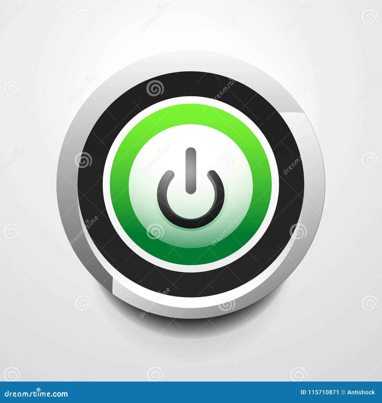 Power Button Technology Logo, Digital Art Techno Concept, on Off Icon ...