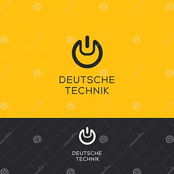 Power Button Vector Logo. Technic Logo Stock Vector - Illustration of ...