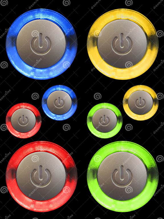 Power Buttons stock image. Image of online, black, hardware - 1064797