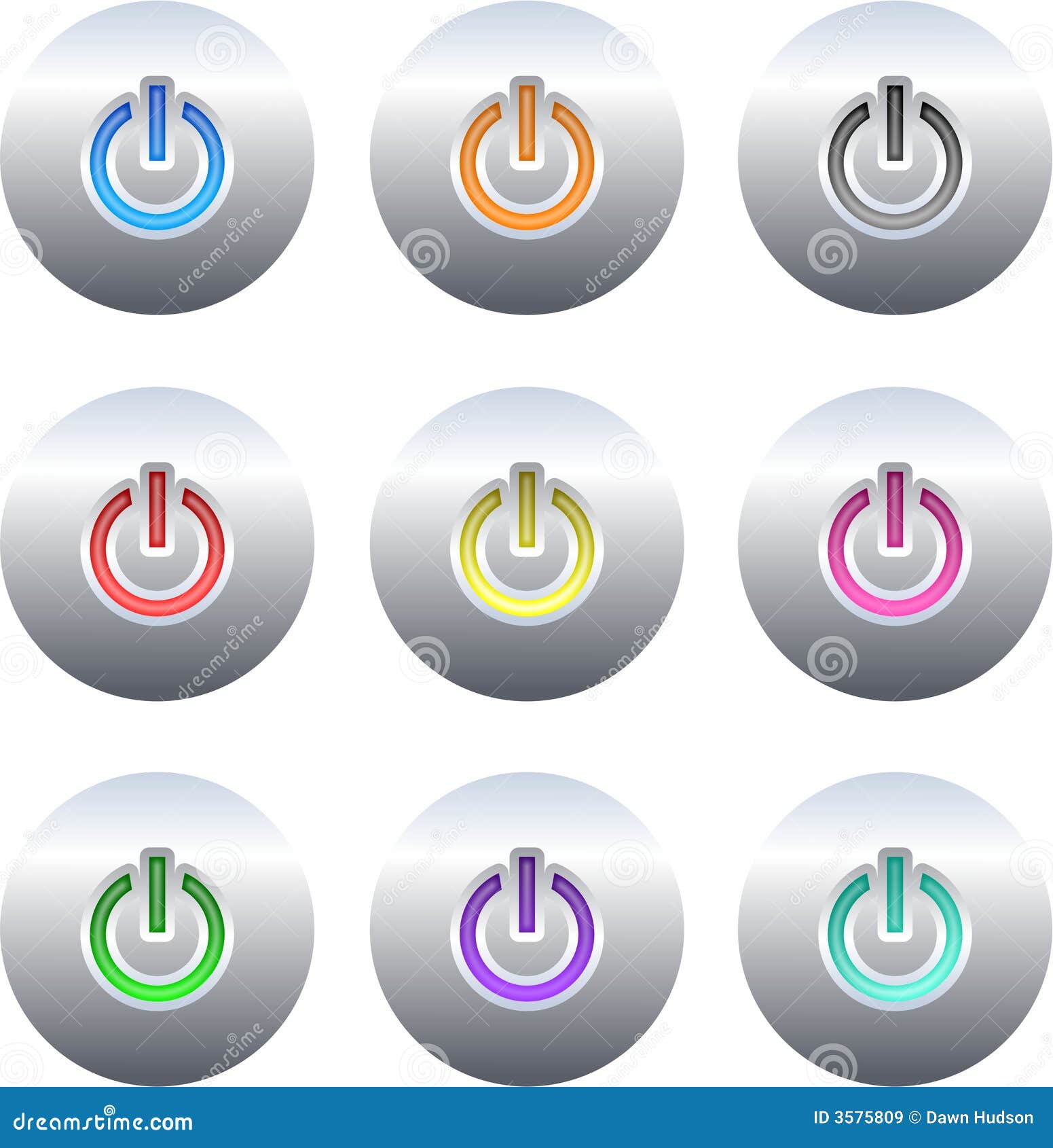 Power buttons stock illustration. Illustration of glossy - 3575809