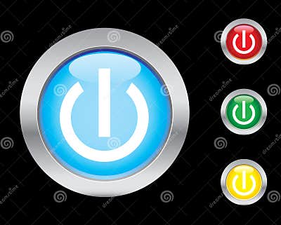 Power buttons stock vector. Illustration of multimedia - 3774434