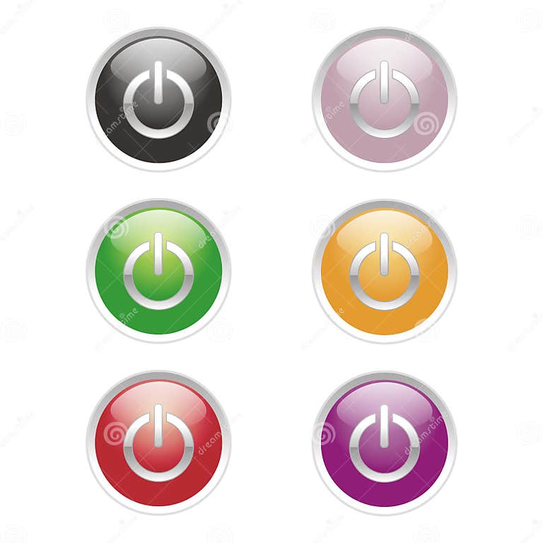 Power Buttons stock illustration. Illustration of button - 718436