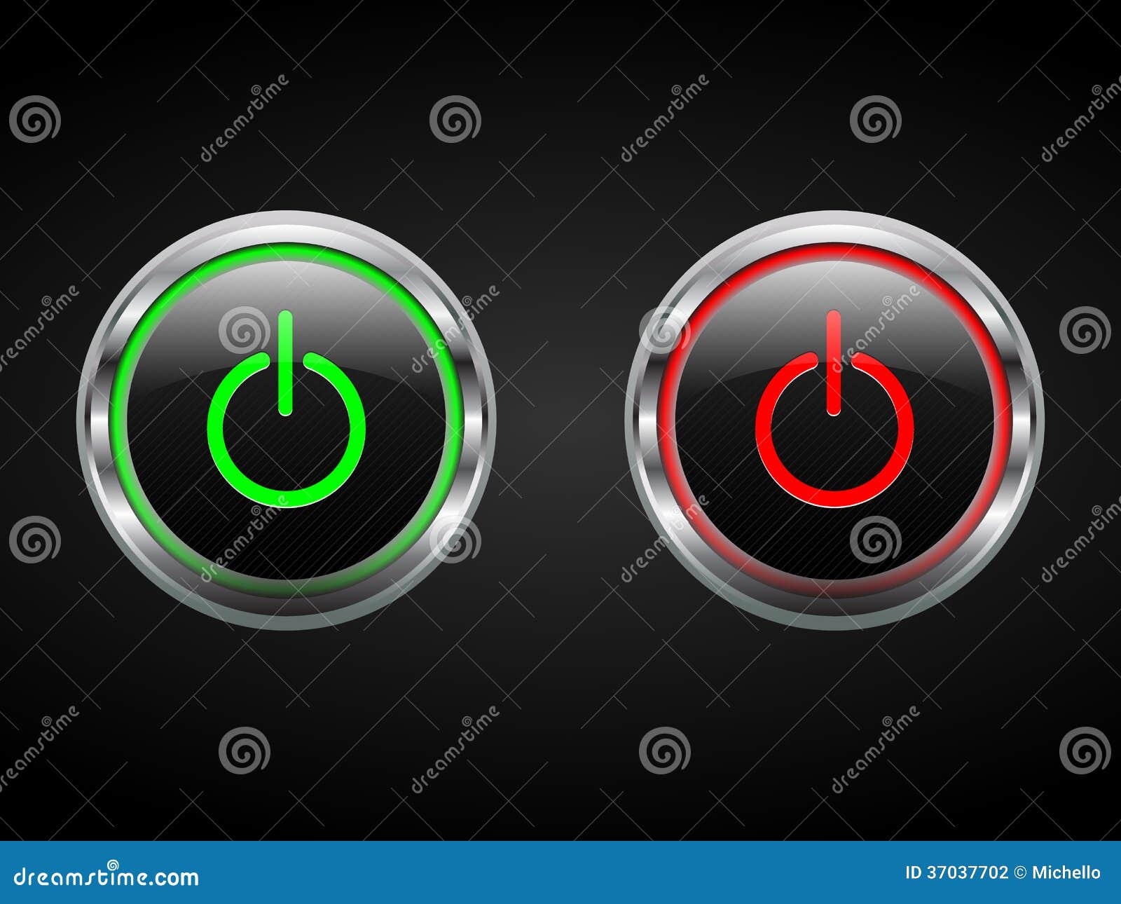 Power buttons stock vector. Illustration of stop, abstract - 37037702