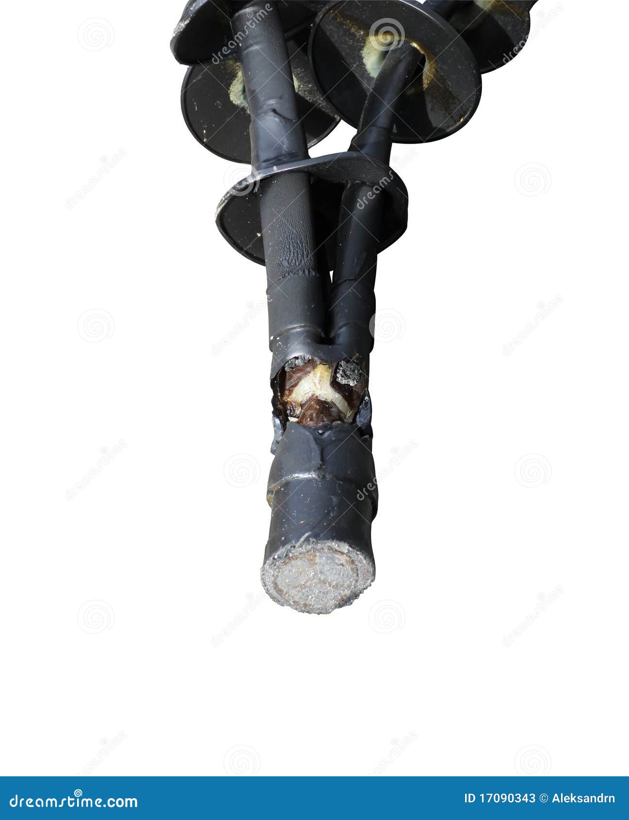 Power cable damaged stock image. Image of voltage, breakdown - 17090343