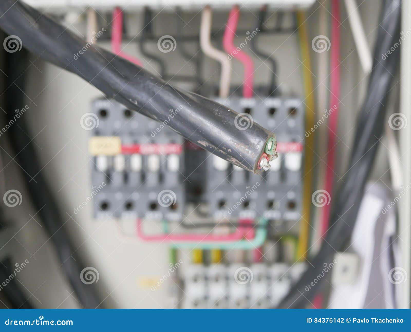 Power Cable Electrical Panel Stock Photo - Image of junction ...
