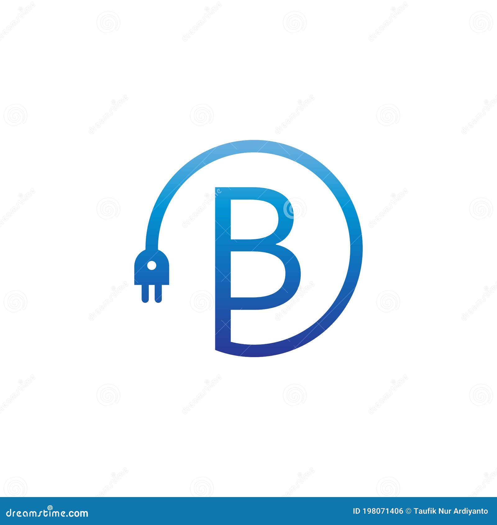 Power Cable Forming Letter B Logo Stock Vector - Illustration of ...
