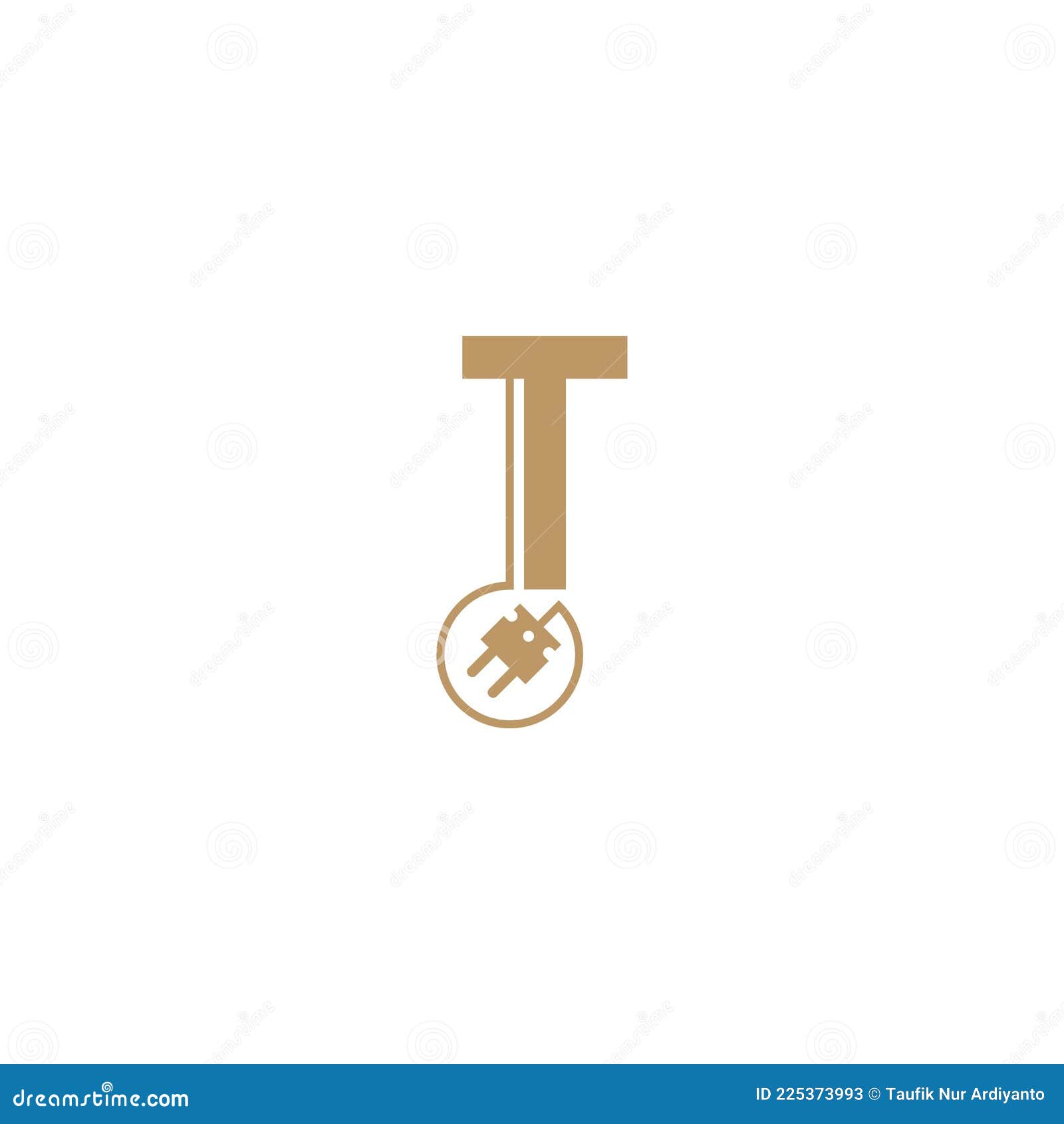 Power Cable Forming Letter T Logo Icon Template Stock Vector ...