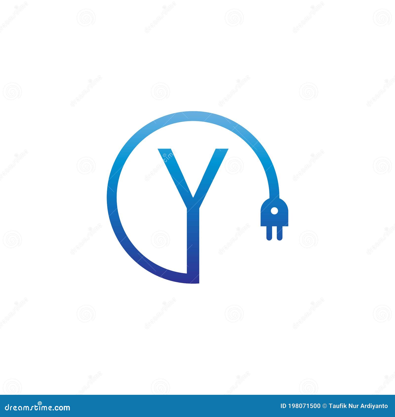 Power Cable Forming Letter Y Logo Stock Vector - Illustration of ...