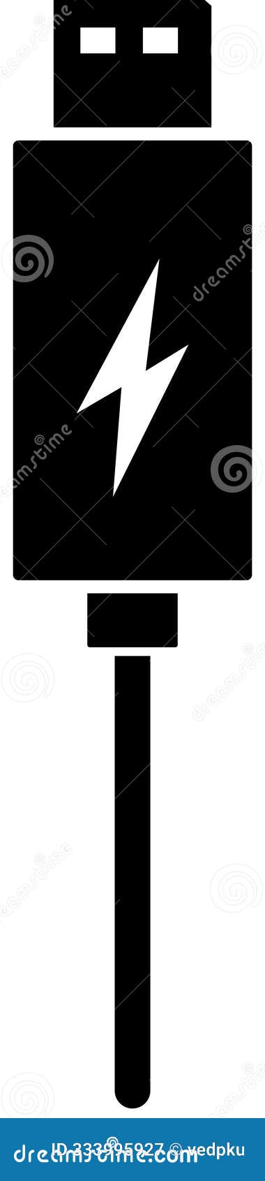 Power Cable Icon, Power Sign on Cable, Connection Power, Mobile Phone ...