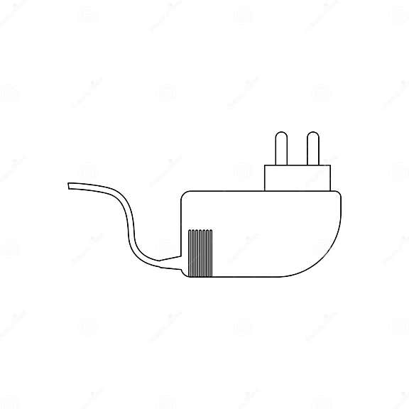 Power cable illustration stock vector. Illustration of icon - 122489357