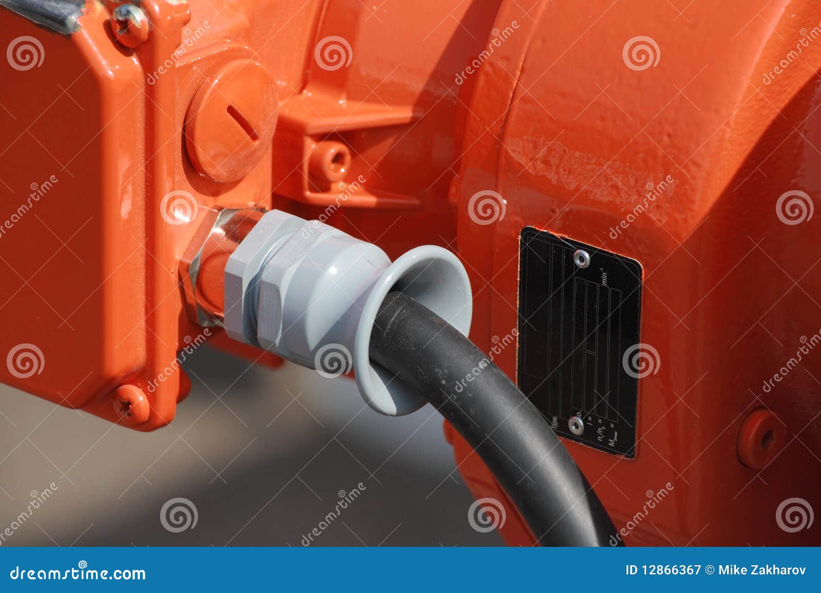 Power cable lead stock image. Image of joint, orange - 12866367