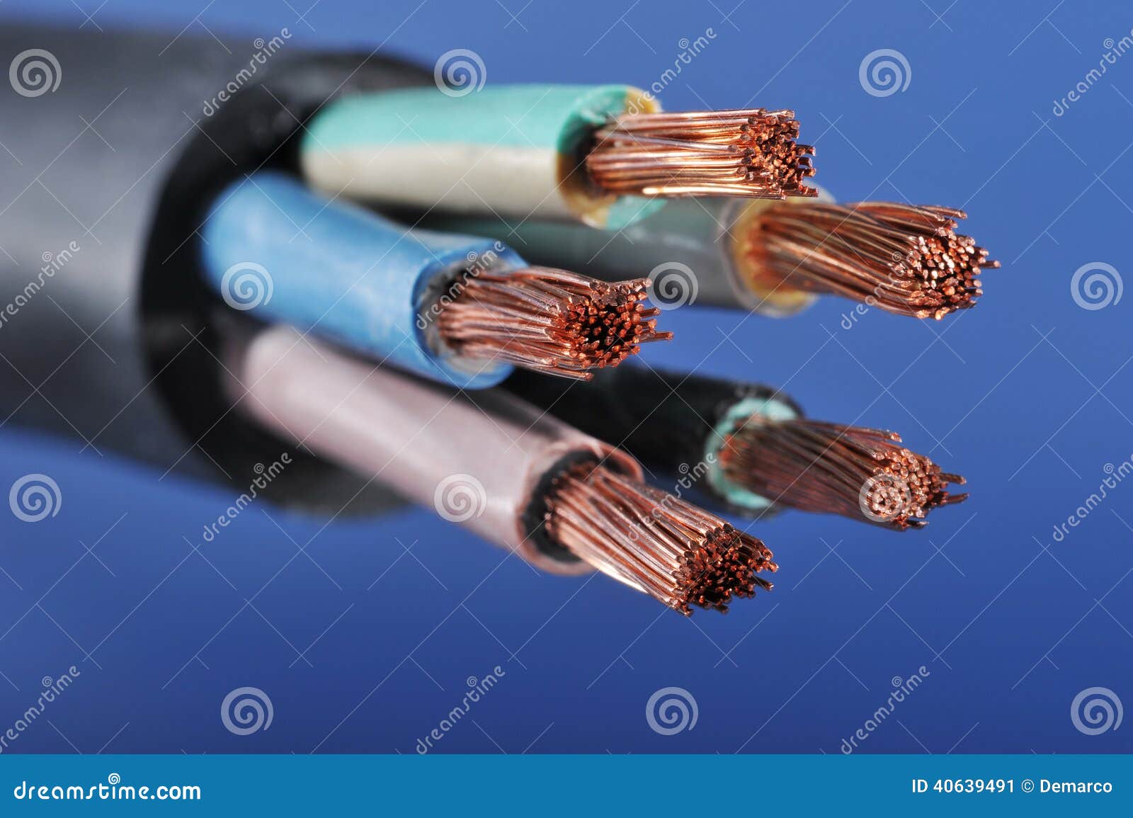Power cable stock image. Image of insulation, yellow - 40639491