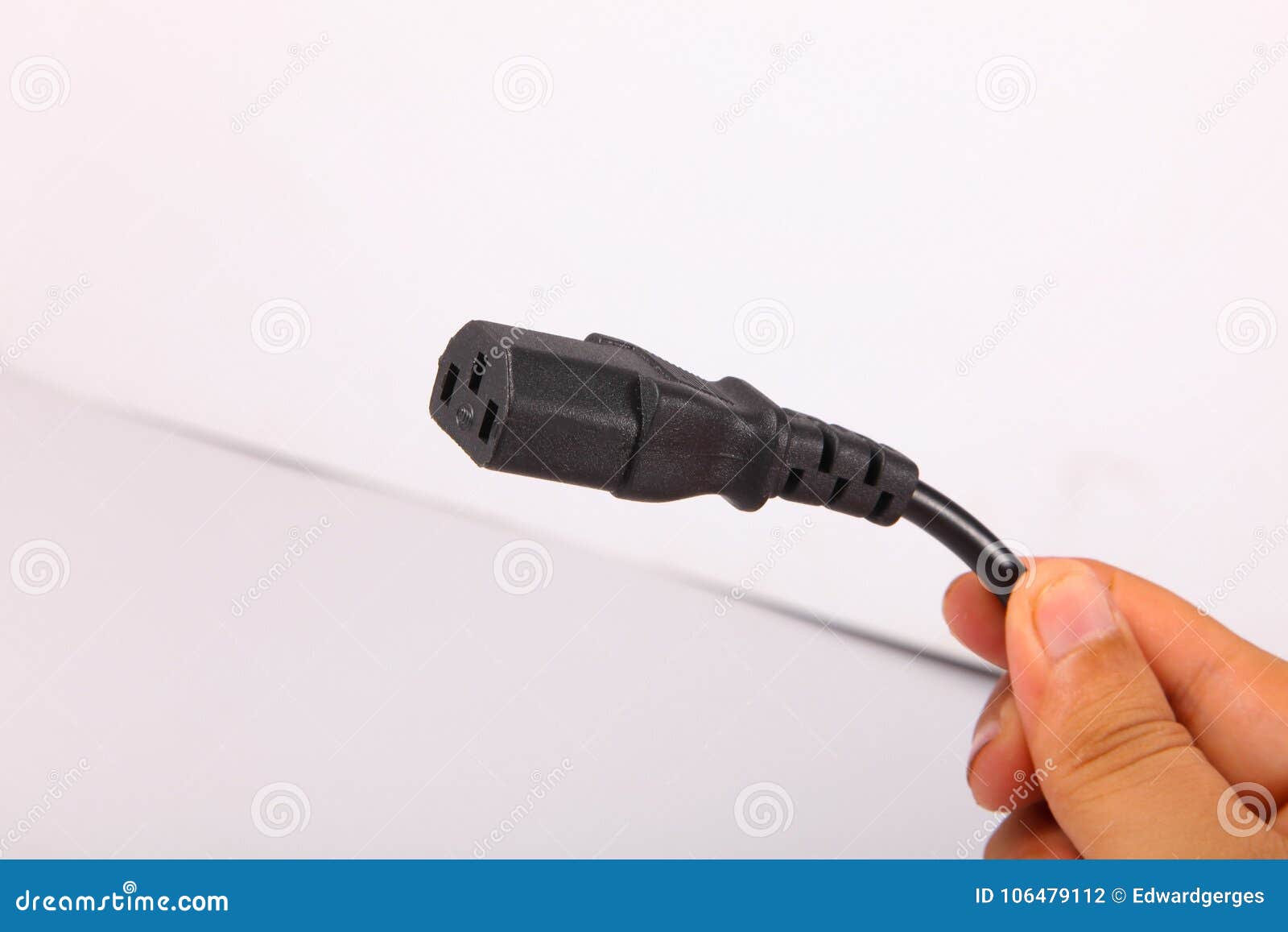 Hand hold power cable stock photo. Image of design, graphic - 106479112