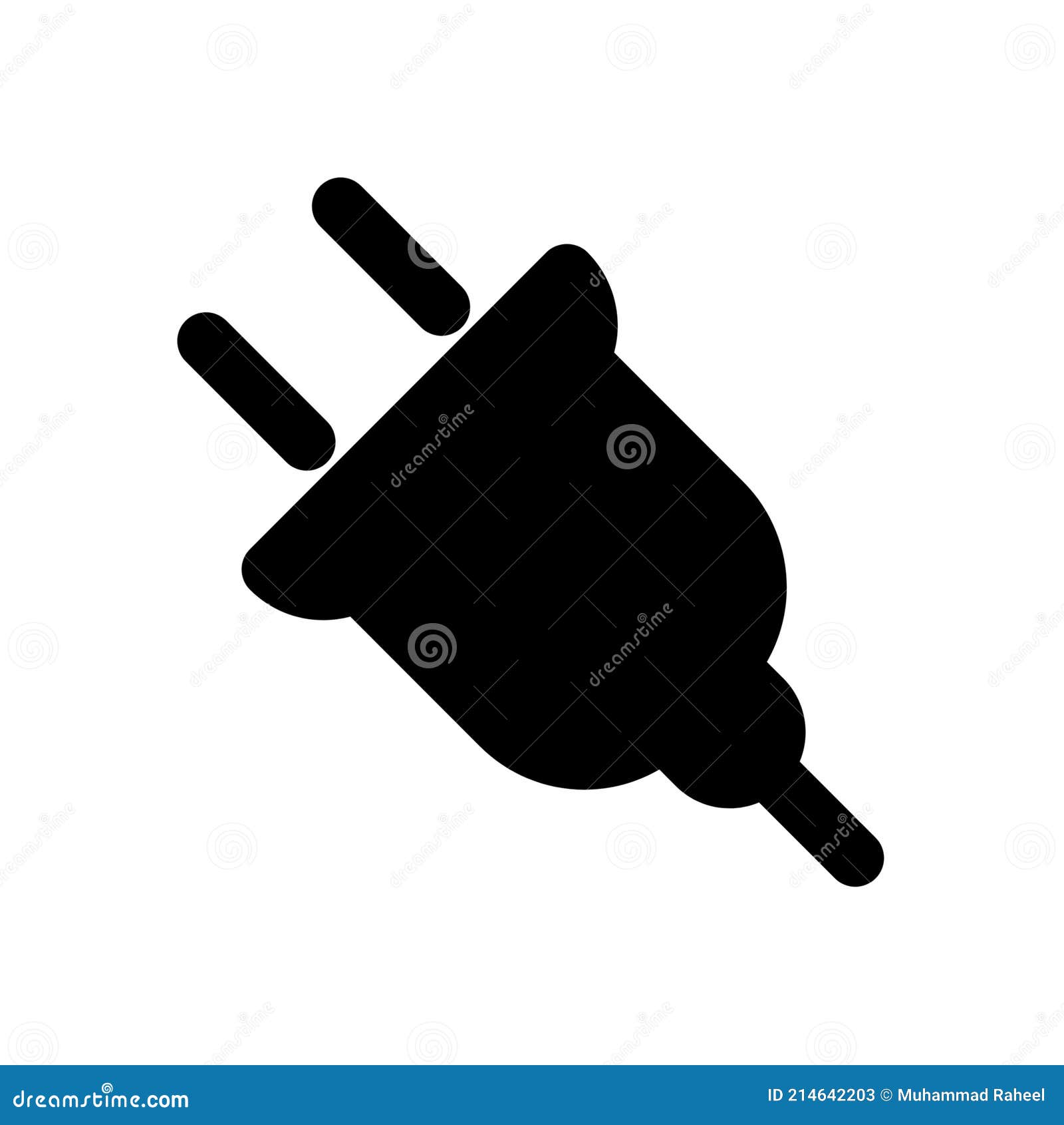 Power Cable or Plus Icon Isolated on White Background Stock ...