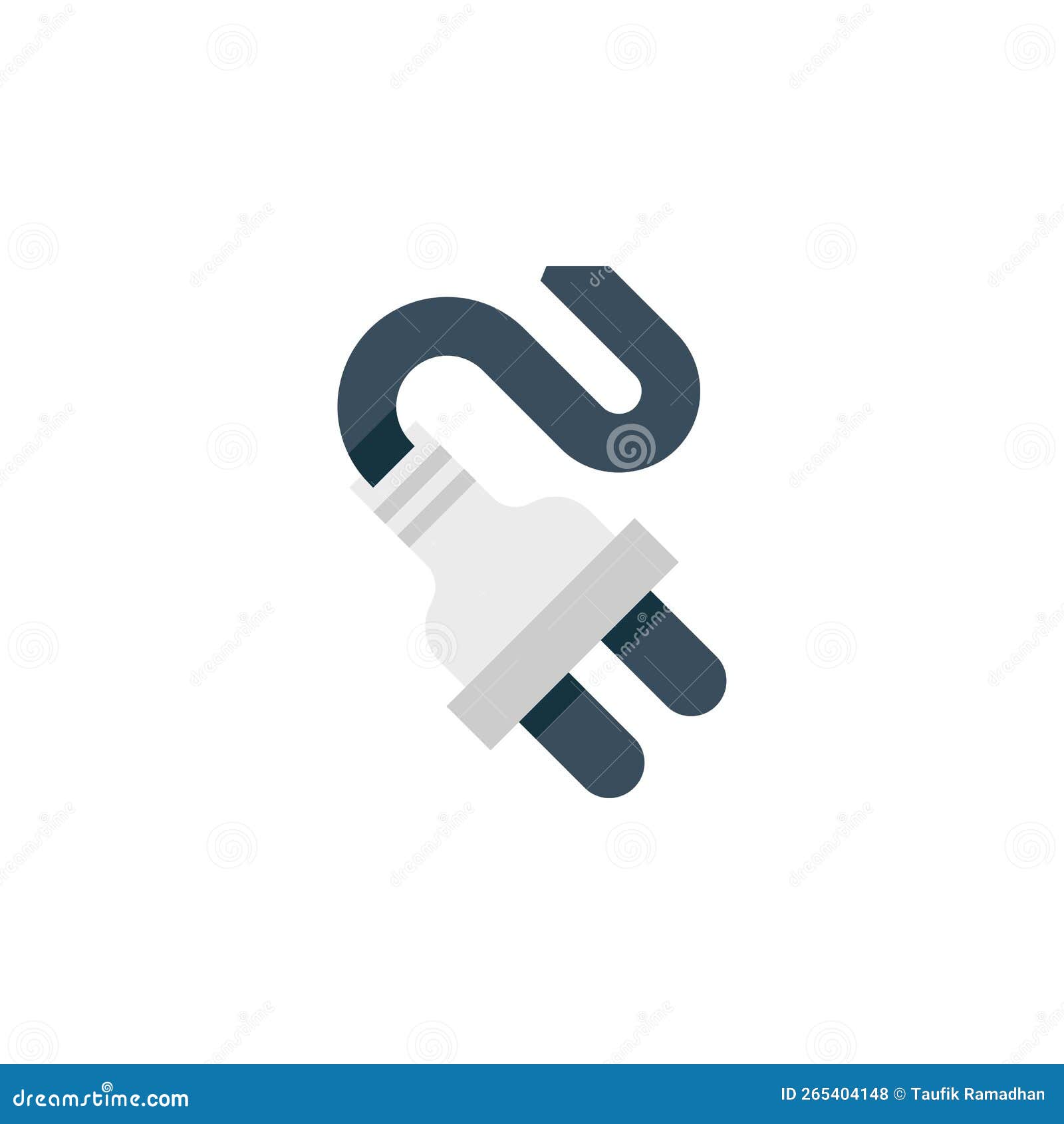 Power Cable Vector Icon. Computer Component Icon Flat Style. Perfect ...