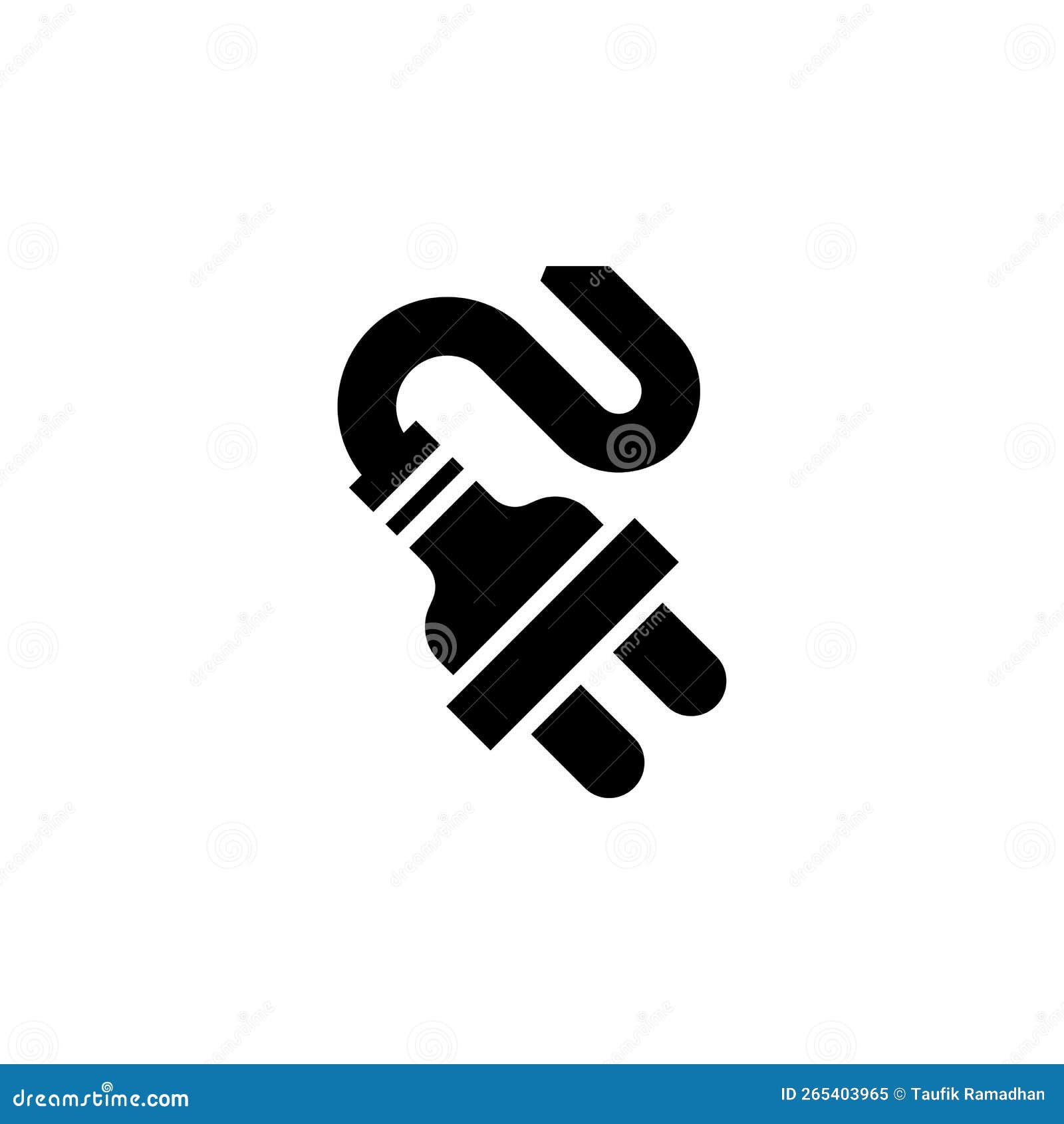 Power Cable Vector Icon. Computer Component Icon Solid Style. Perfect ...