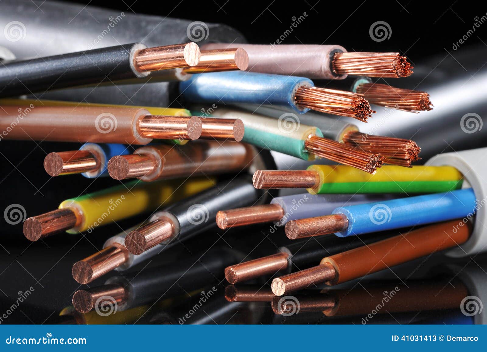 Power cables stock image. Image of stripped, cord, detail - 41031413