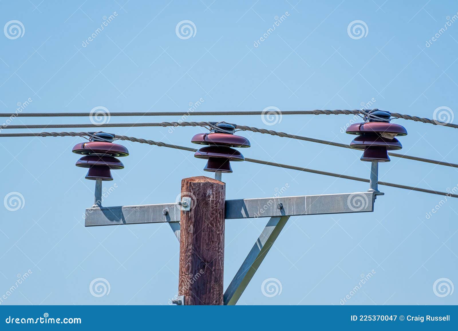 Ceramic Isolators Of High Voltage Electrical Equipment Stock Photo ...