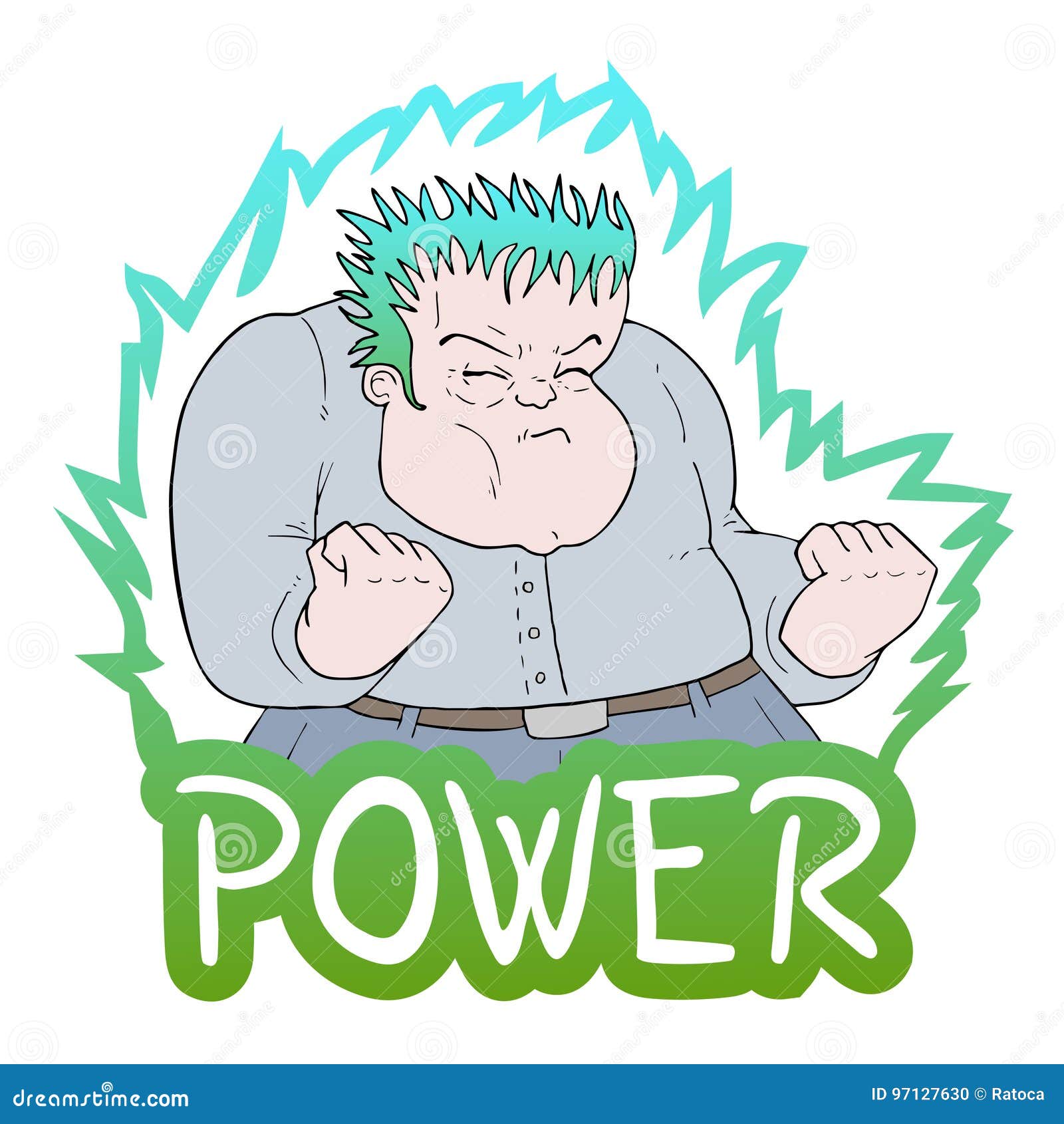 Power character stock vector. Illustration of expression - 97127630