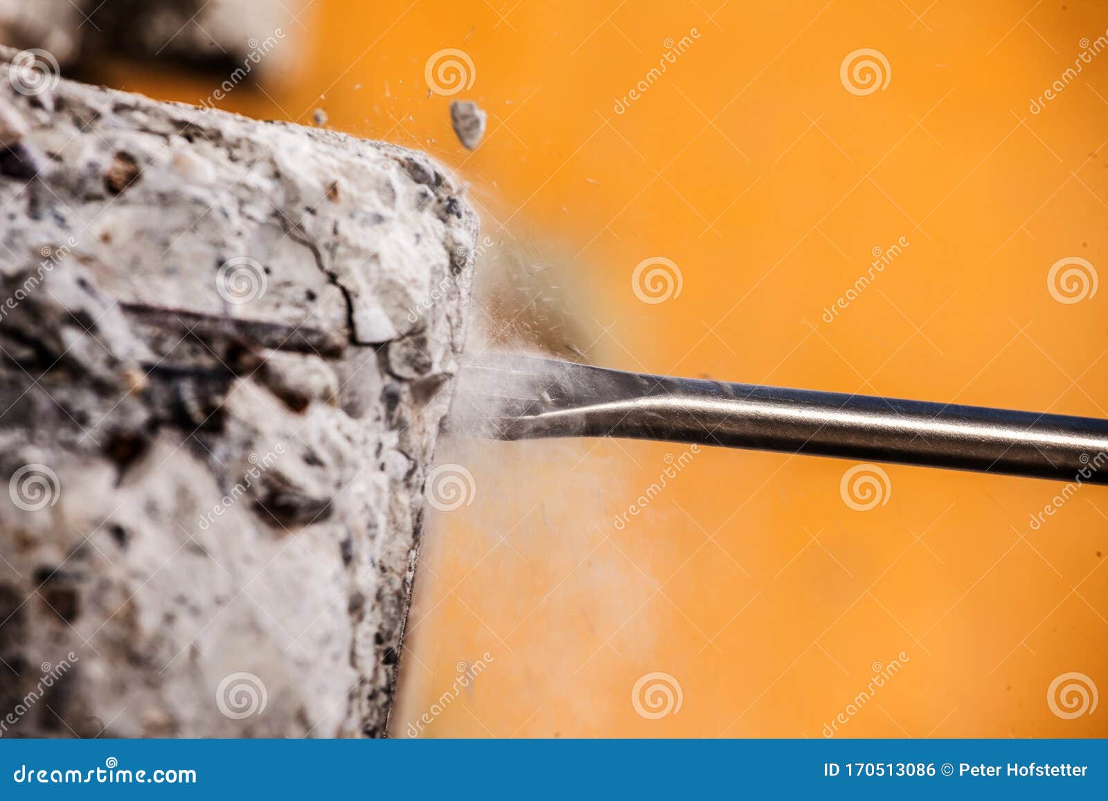 Power Chisel Splinter Off Rocks and Stones Stock Photo - Image of ...