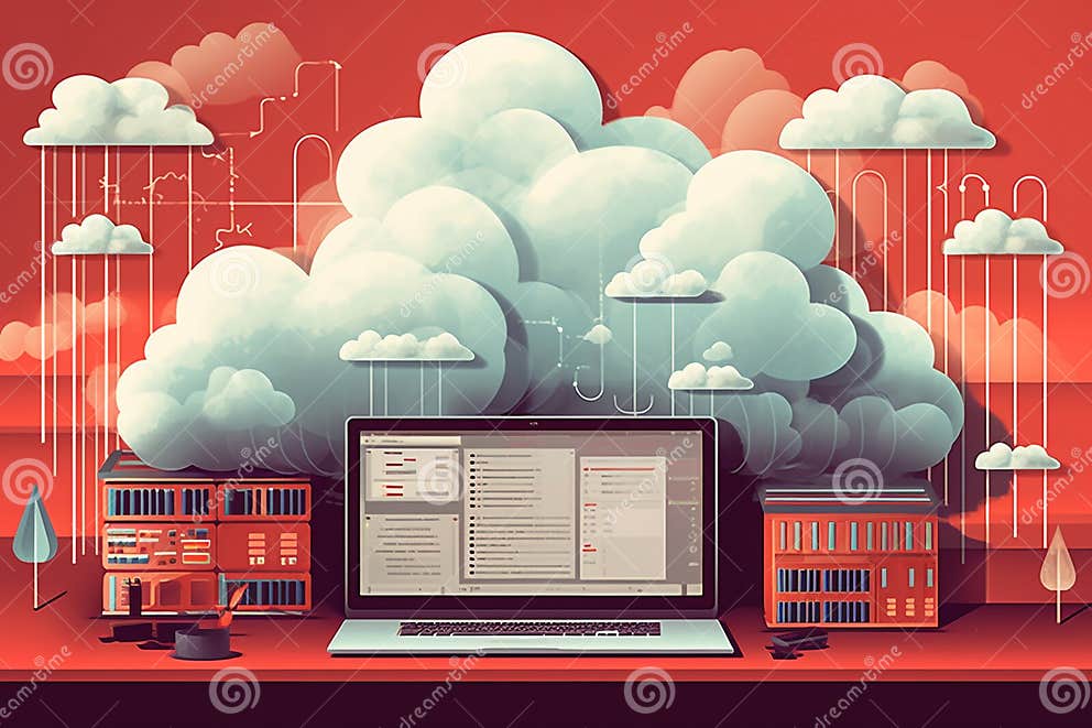 The Power of Cloud Computing. Interconnected Network of Virtual Clouds Where Data Flows ...