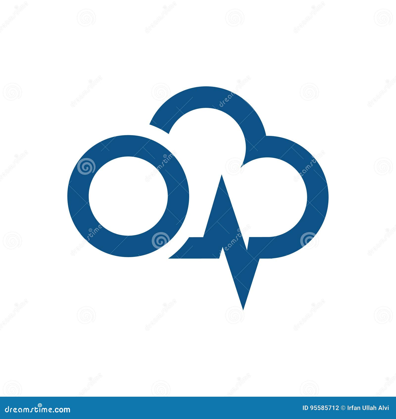 Power Cloud Energy Logo Design. Stock Vector - Illustration of design ...