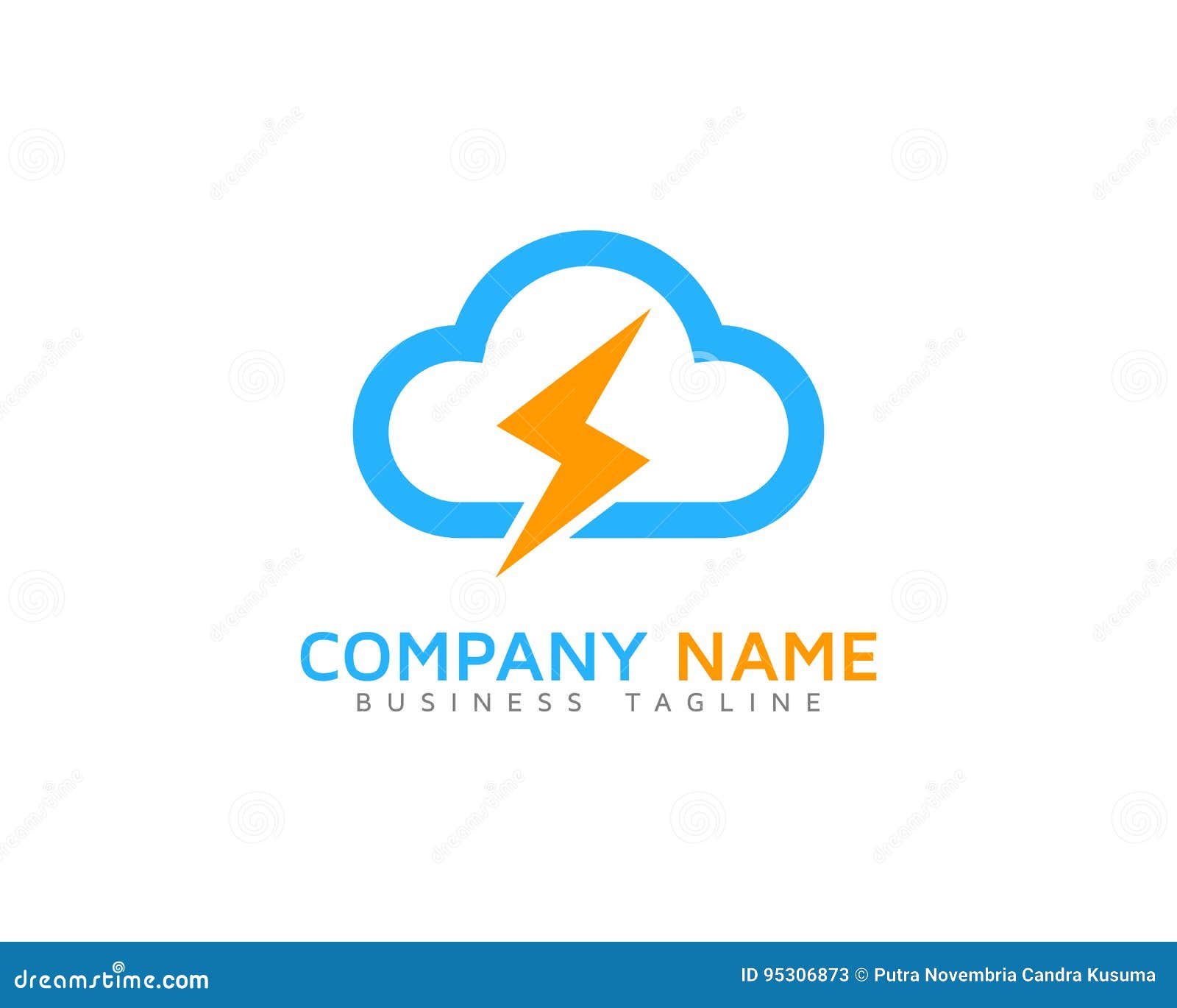 Power Cloud Icon Logo Design Element Stock Vector - Illustration of ...
