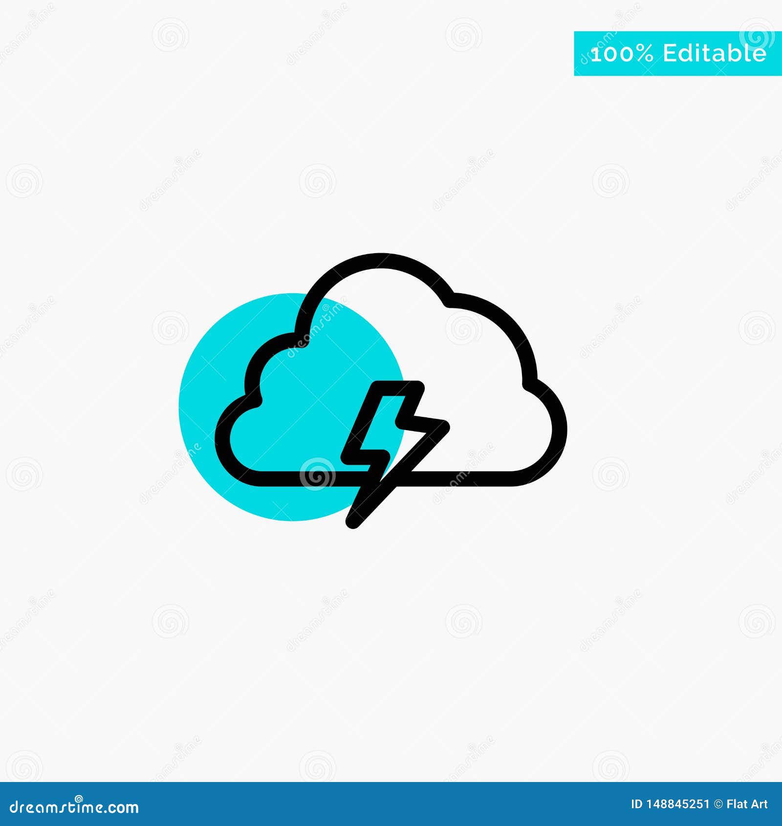 Power, Cloud, Nature, Spring, Sun Turquoise Highlight Circle Point ...