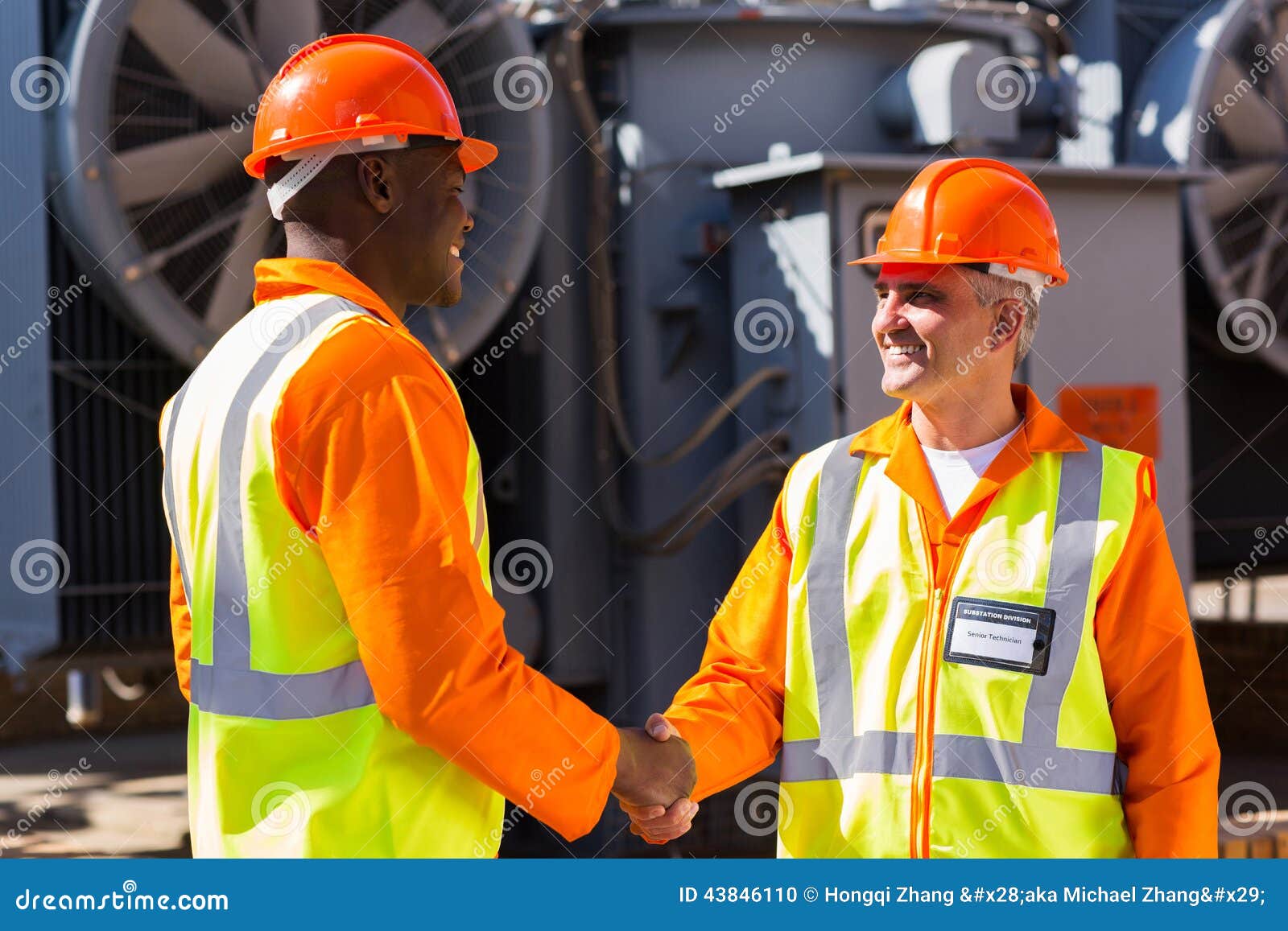 Power company co-workers stock photo. Image of industrial - 43846110