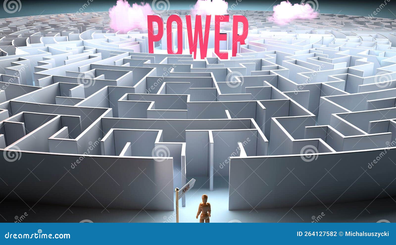 Power and a Complicated Path To it Stock Illustration - Illustration of ...