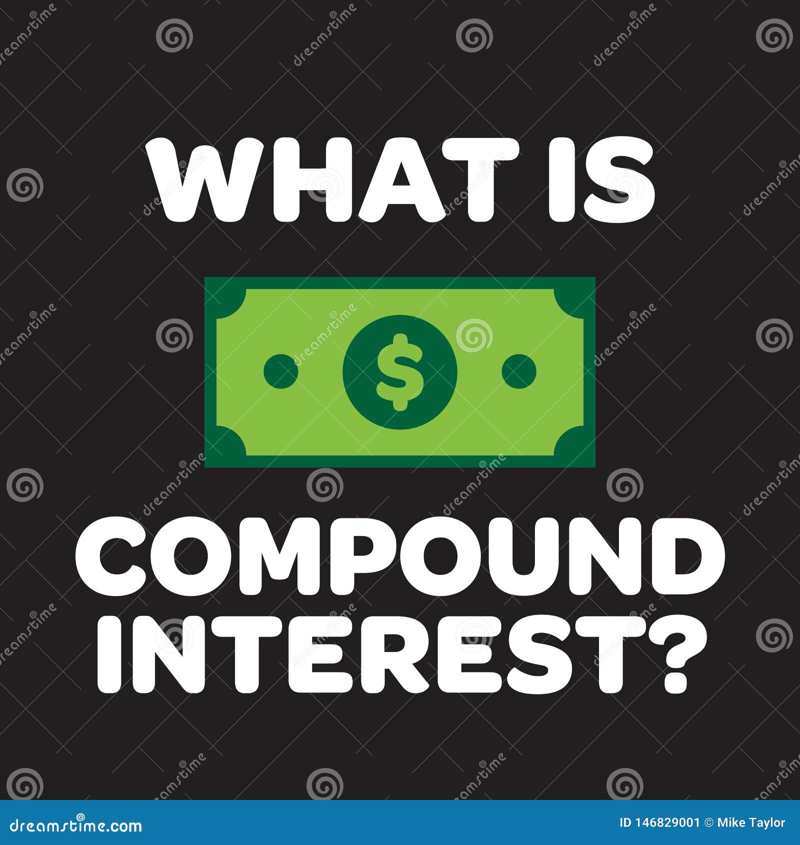 Power of Compound Interest stock vector. Illustration of planning ...