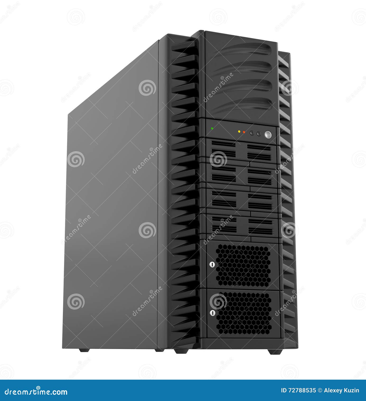 Power Computer, 3d Illustration Stock Illustration - Illustration of ...