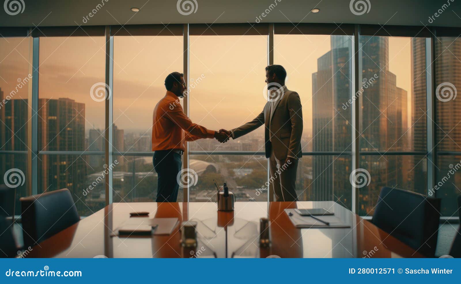 The Power of Connection: a Symbolic Handshake Stock Illustration ...