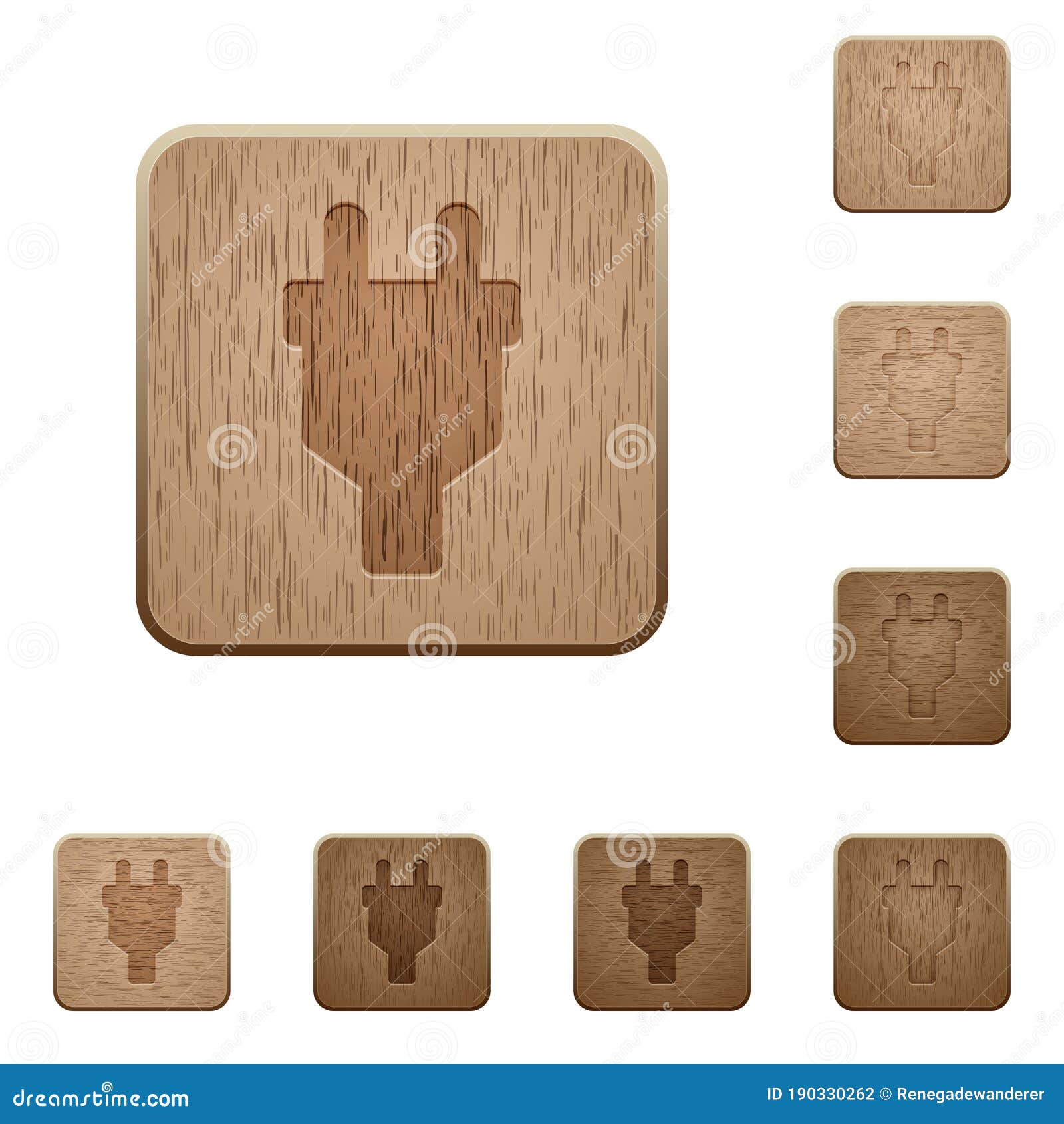 Power Connector Wooden Buttons Stock Vector - Illustration of power ...
