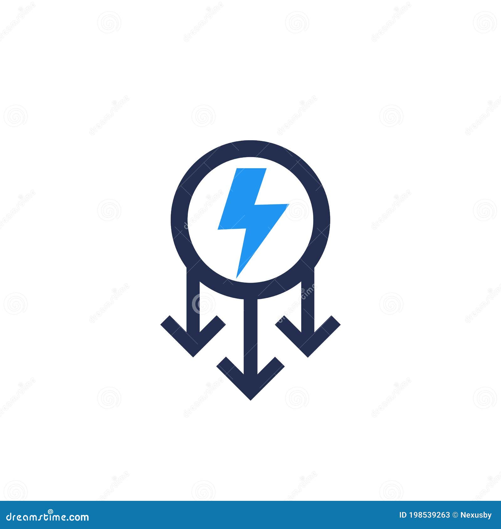 Power Consumption Decrease Icon, Vector Stock Vector - Illustration of costs, economy: 198539263