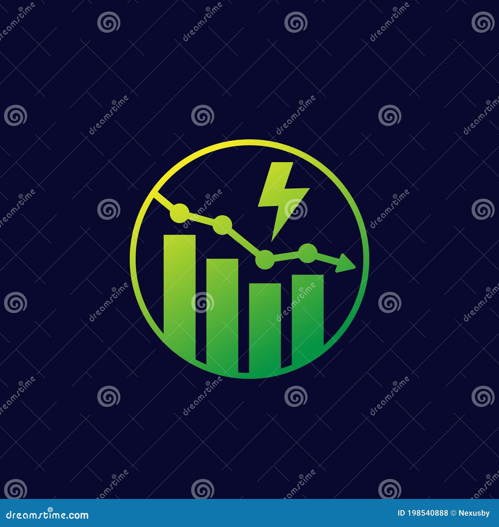 Power Consumption Decrease, Reduction Icon Stock Vector - Illustration of reduction, electric ...