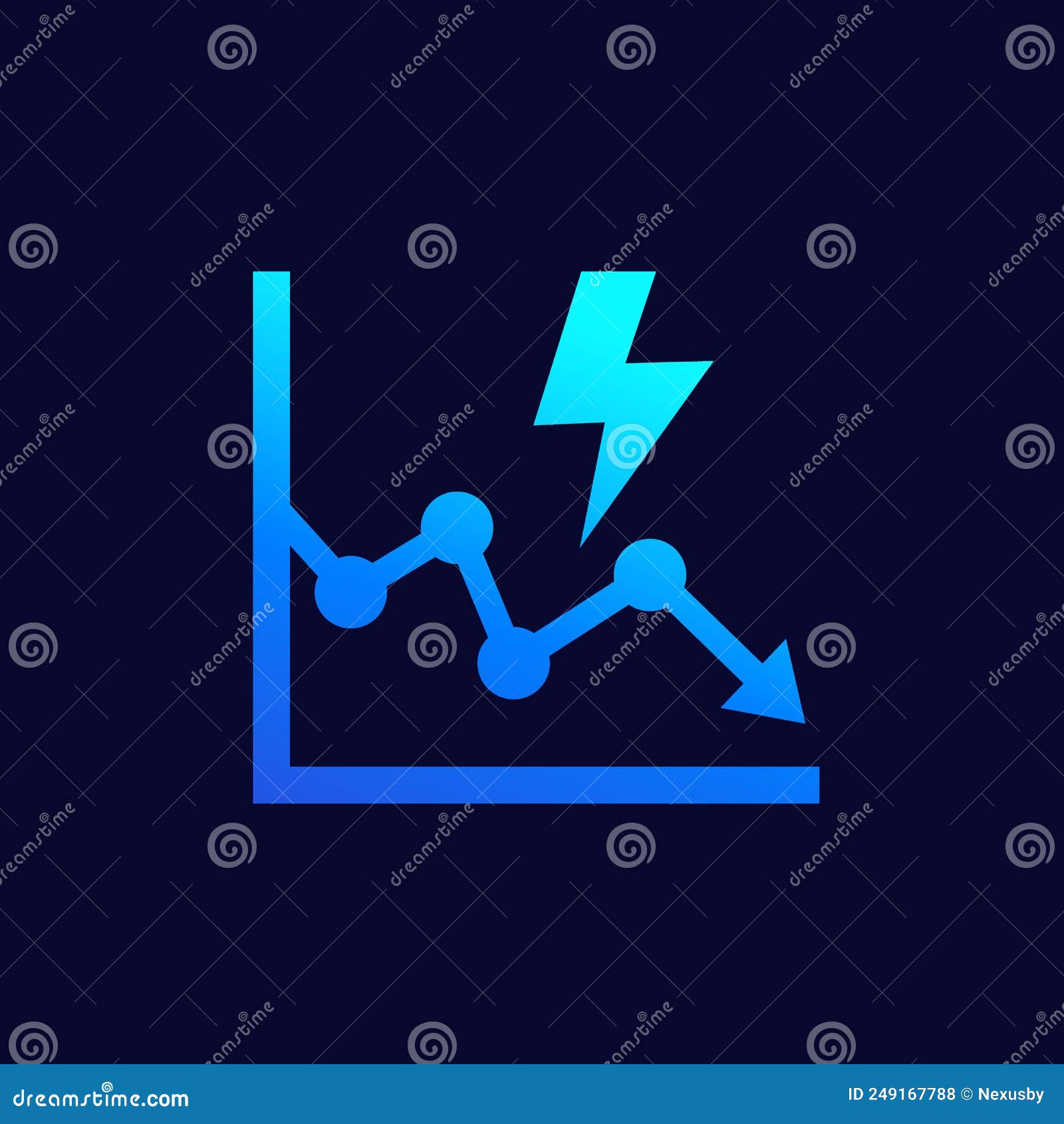 Power Consumption Decrease and Reduction Icon Stock Vector ...