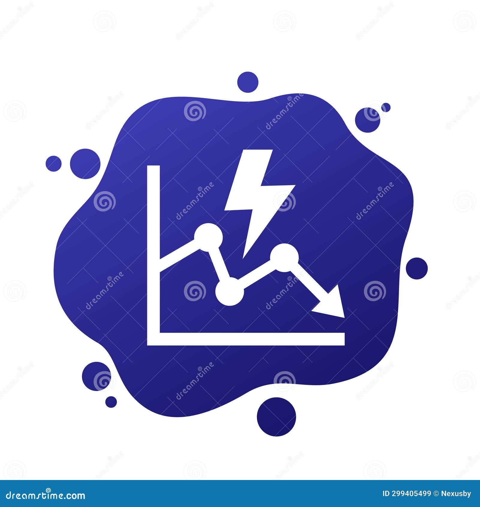 Power Consumption Decrease, Reduction Icon, Vector Stock Illustration - Illustration of voltage ...