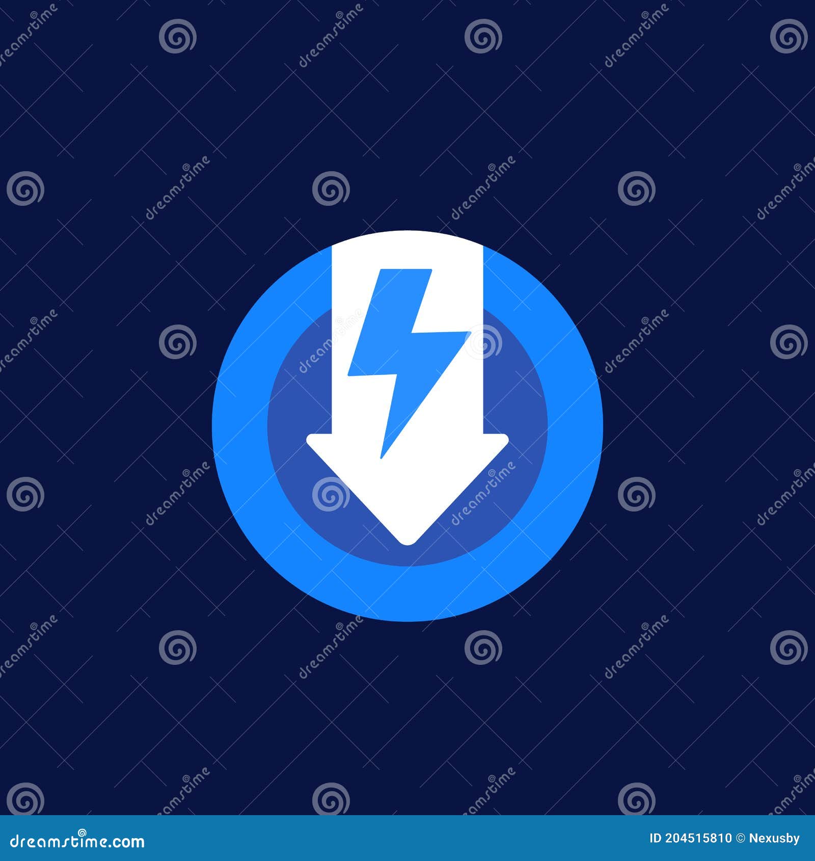 Power Consumption Reduction Icon, Vector Stock Vector - Illustration of ...